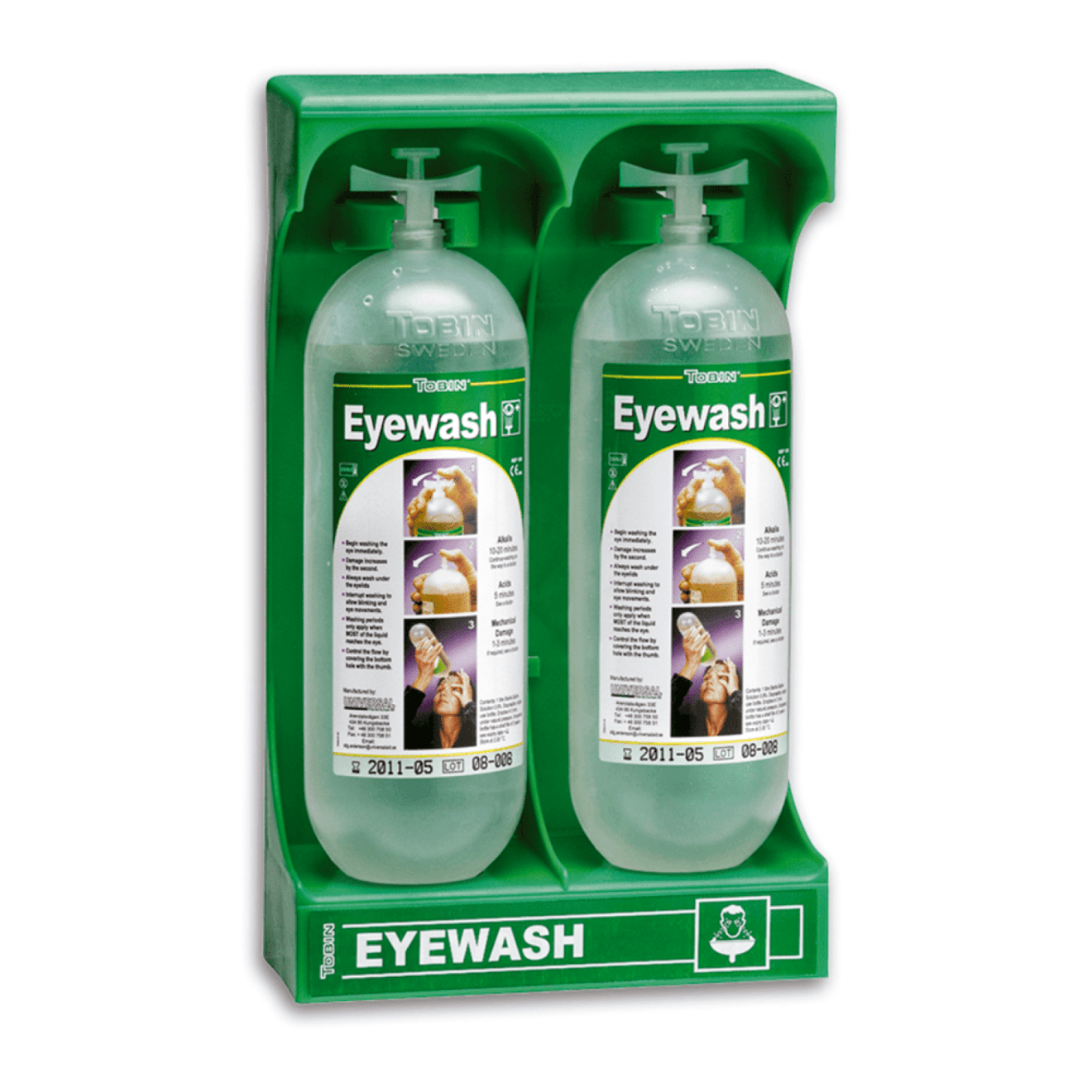 Botella Lavaojos con Soporte Tobin (2 un) – VICSA Safety